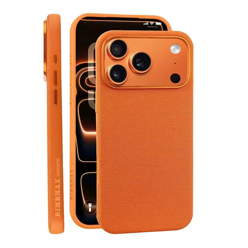 Высококачественный оригинальный чехол Tech Woven для iPhone 17, Айфон 15 Про Макс, Оранжевый, Orange