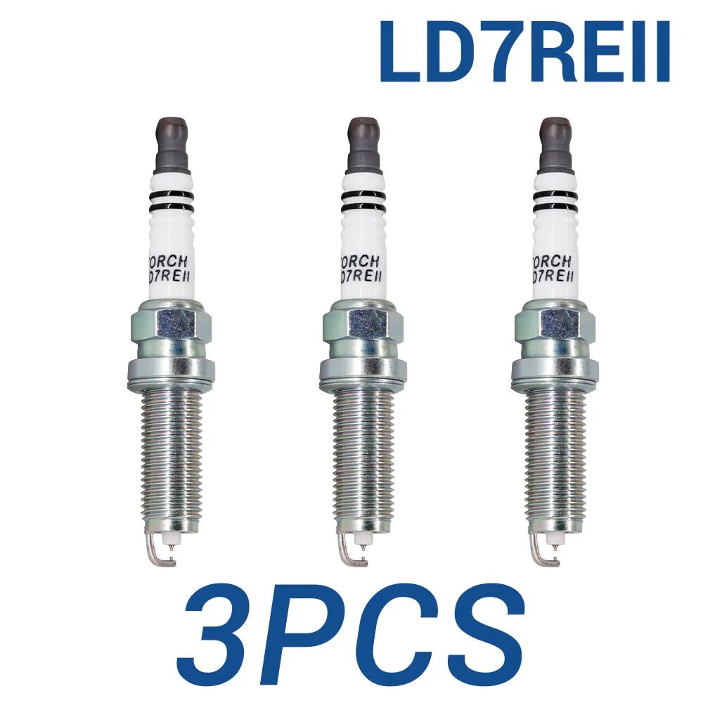 3 шт. двойная иридиевая свеча TORCH LD7REII, замена для 97439 DILKAR7E11HS 22401-1HA1C, совместимая с NISSAN Note 1.2 E12E HR12DDR
