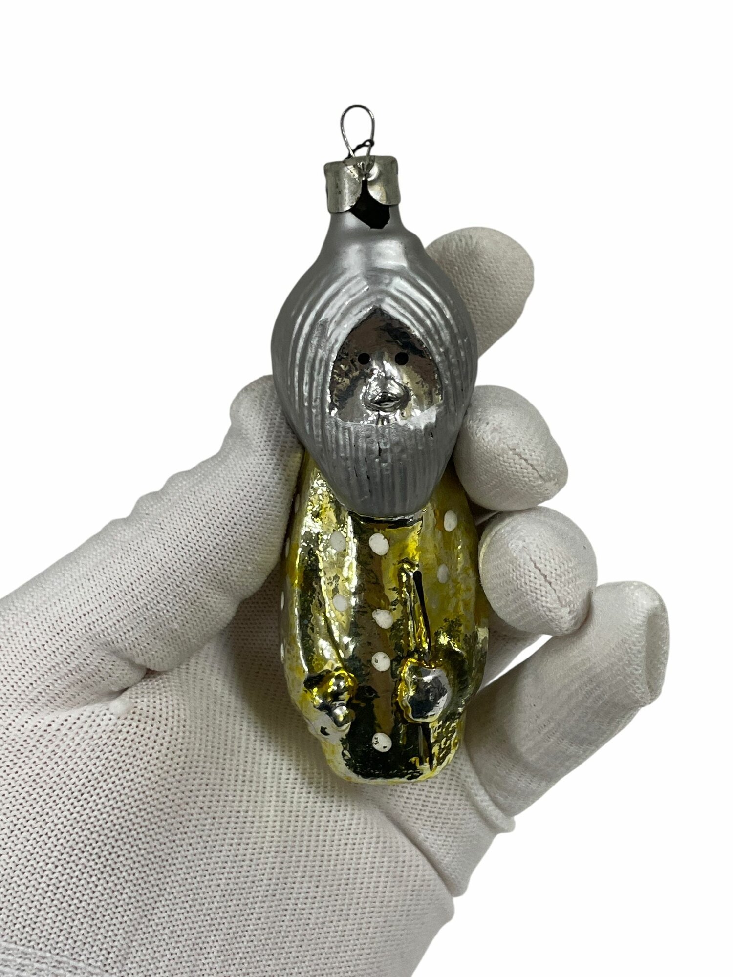 Советская елочная игрушка, Дедушка, старик. Сделано в СССР