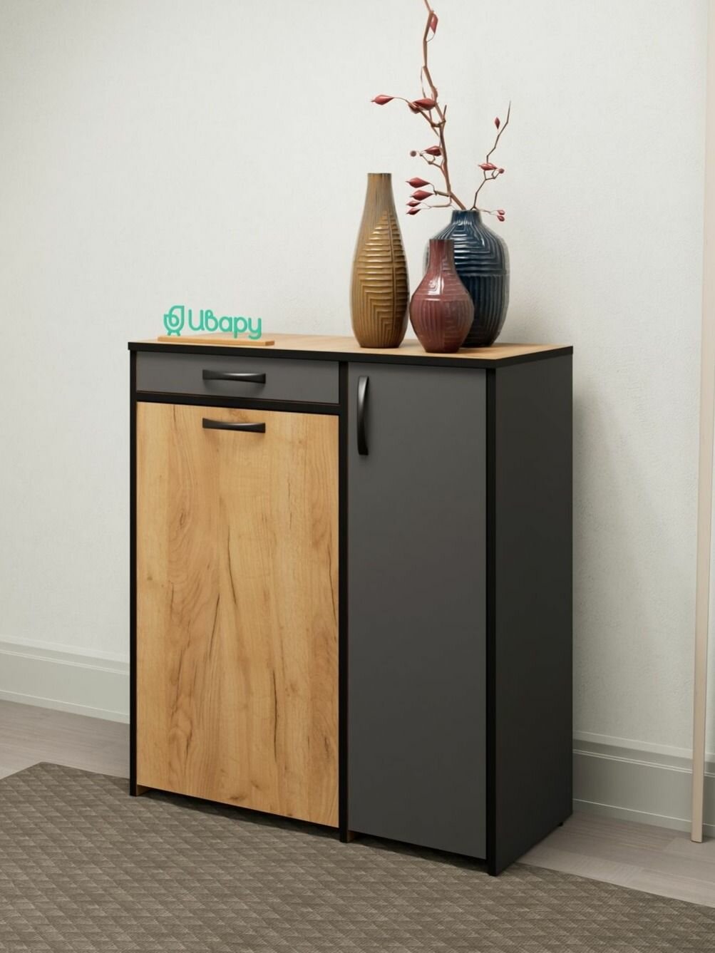 Обувница в прихожую, тумба закрытая, Ольга Лофт 53, Ивару