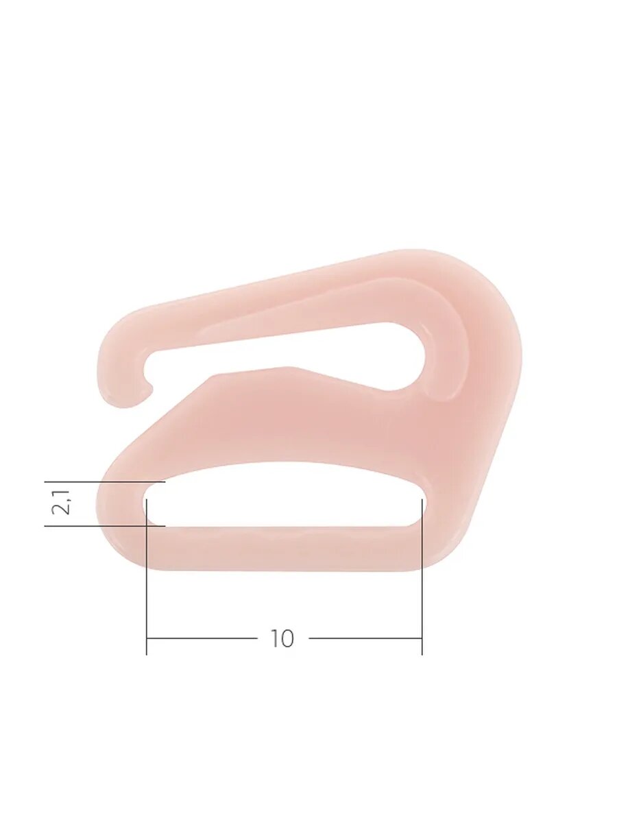 Крючок для бюстгальтера d 10 мм пластик 50шт