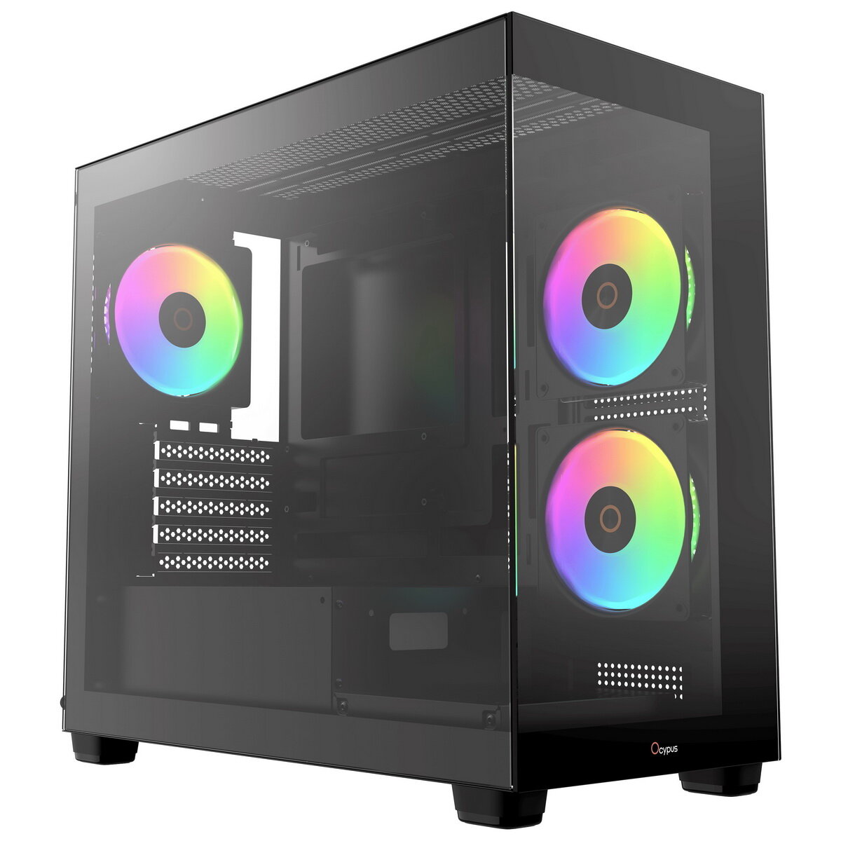 Корпус для ПК Ocypus C52 BK ARGB, Mini Tower, Micro-ATX, Черный (Gamma-C52-B-KD300XX-GL)