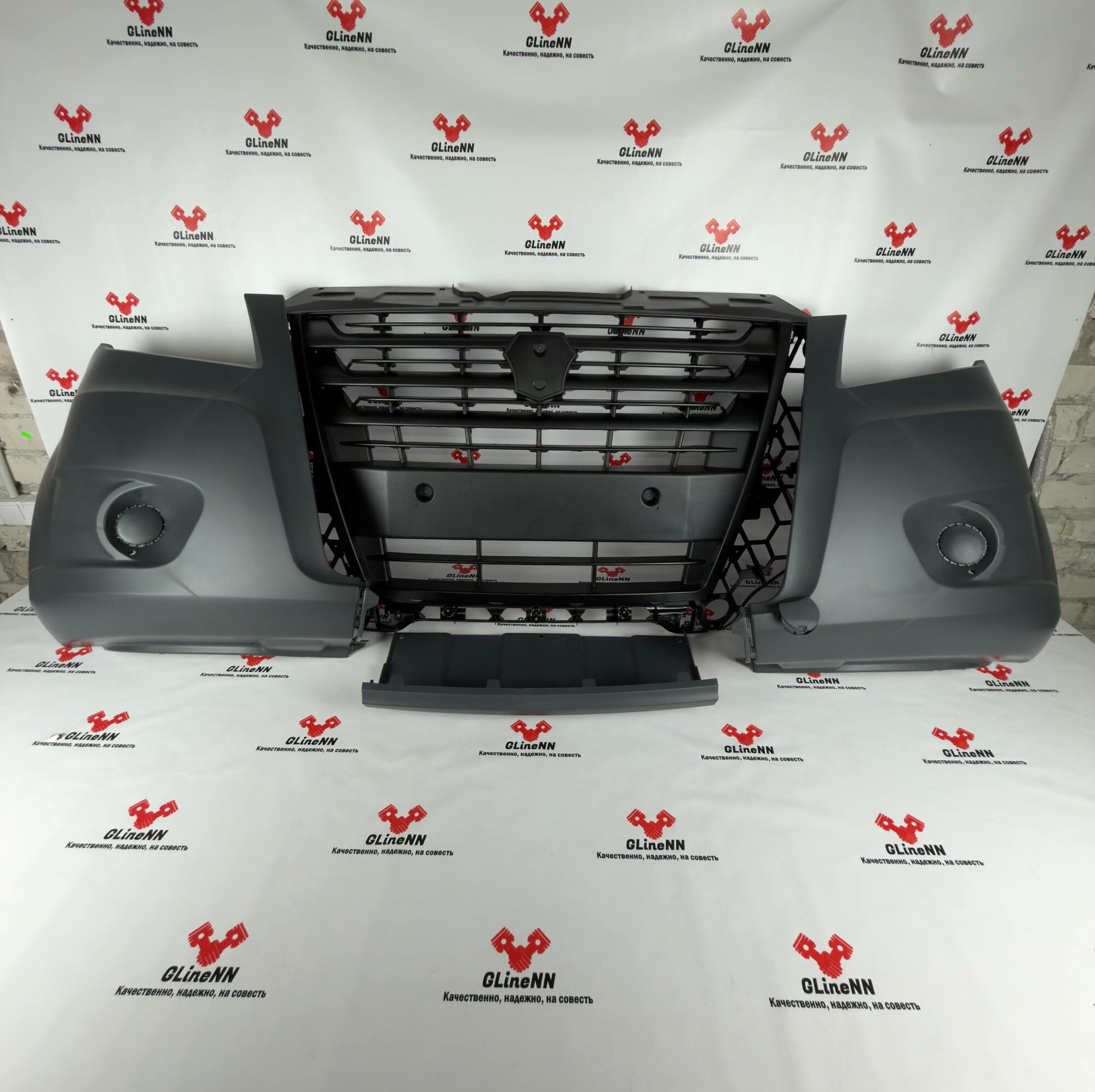 Бампер на газель некст (4 детали) ABS-пластик A21R23-2803015