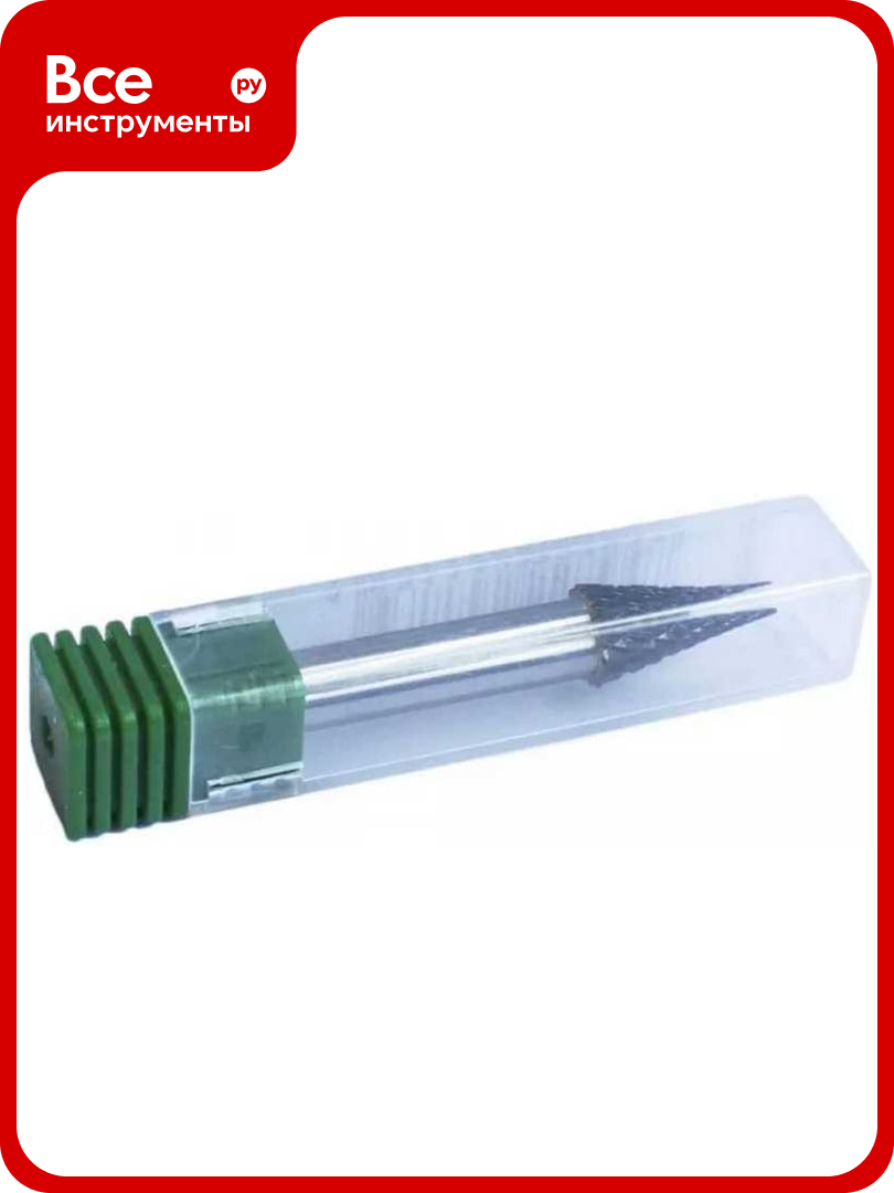 Шарошка коническая по металлу Rockforce 10мм, хвостовик 6мм, в пластиковом футляре RF-617M1020(49369)