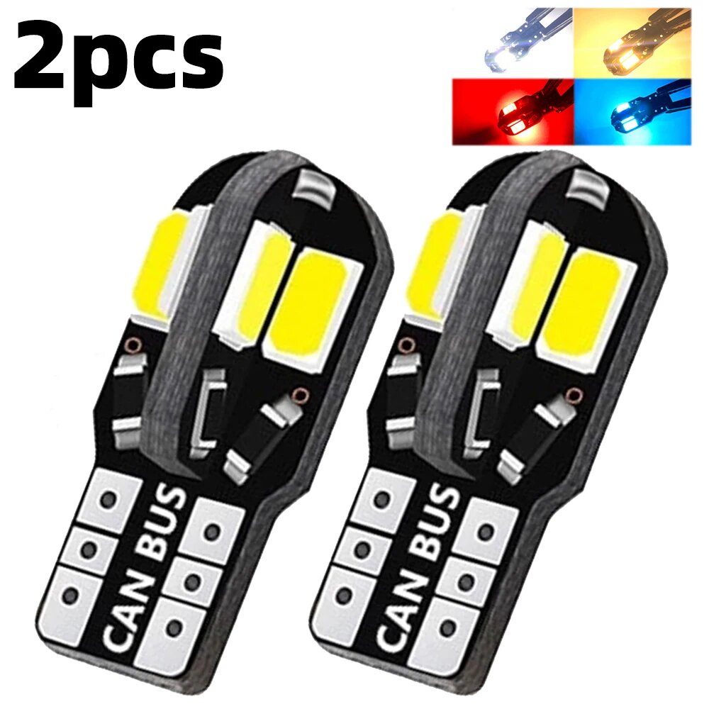 2x LED W5W T10 CANBUS 12V, Янтарный боковой фонарь