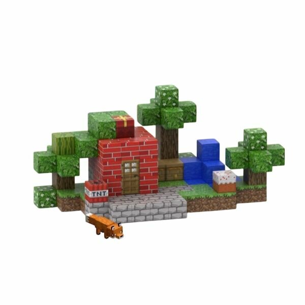 Строительные блоки Minecraft Cube Частный сад, Собирающий Мини-магнитные Наращиваемые деревянные игрушки