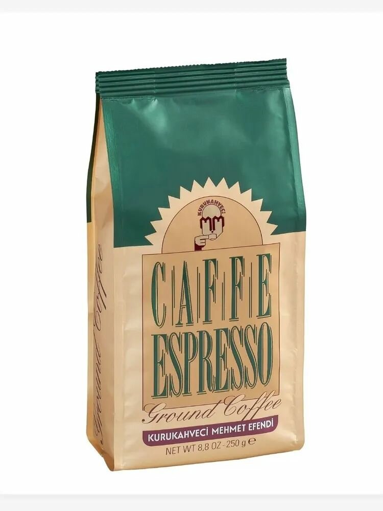 Кофе молотый турецкий арабика 100% Kurukahveci Mehmet Efendi Caffe ESPRESSO 250 гр.