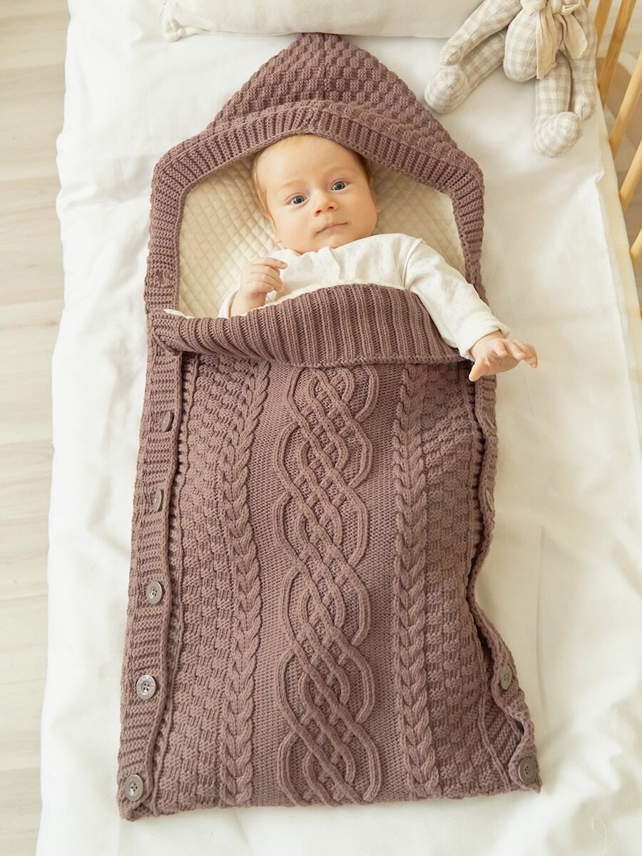 Конверт для малышей KOGANKIDS 000-20-05, кофейный, 0 - 6 месяцев