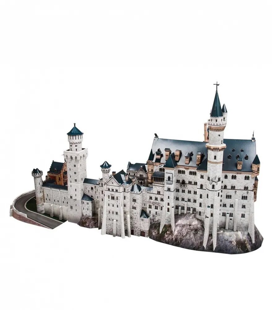 Масштабная сборная модель из картона Умная бумага 3D Замок "Neuschwanstein" Архитектура