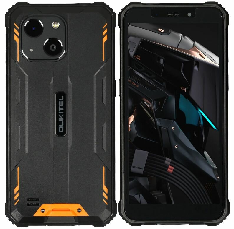 5,93" Смартфон Oukitel WP20 Pro 64 ГБ (WP20 PRO) оранжевый - 4 x 2 ГГц, 4 ГБ, 2 SIM, IPS, 1440x720, 20 Мп, 4G (LTE), 6300 мА*ч