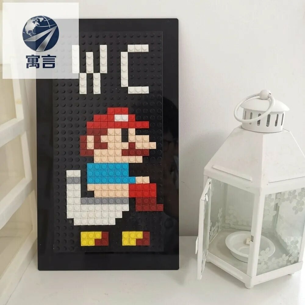 Музыкальный конструктор Марио с подсветкой DIY дверная, сборная световая табличка с датчиком движения