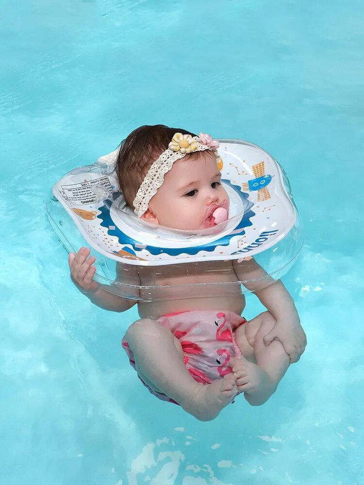 Надувное кольцо на шею Lionny, утолщенное, надувное, прозрачное, подходит для купания и плавания в ваннах и бассейнах детей старше 0 лет.