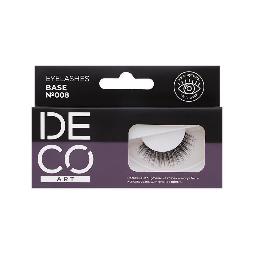 Накладные ресницы DECO. ART EYELASHES BASE №008 черные