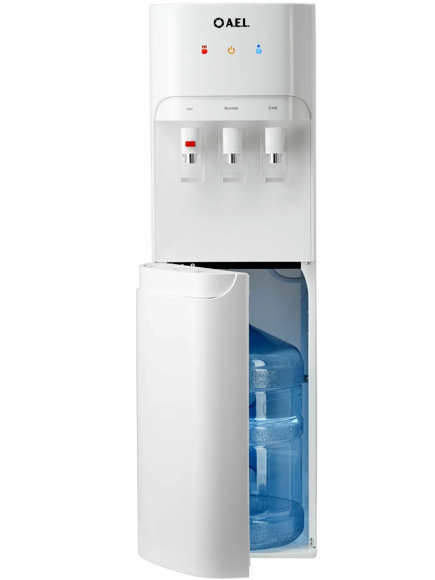 Кулер для воды AEL LD-AEL-808a full white с нижней загрузкой бутыли.
