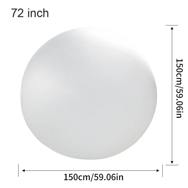 Большие круглые воздушные шары Marbit 72 дюйма Белый, White