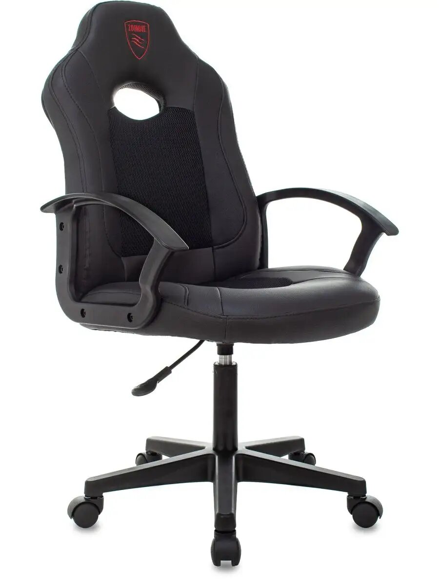 Кресло игровое Zombie 11LT черный, текстиль/экокожа, до 120 кг, газлифт