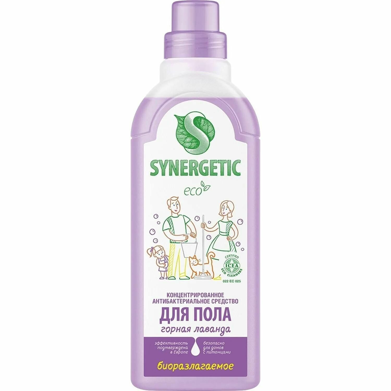 Средство для мытья пола Synergetic Горная лаванда. 750 мл (101752)