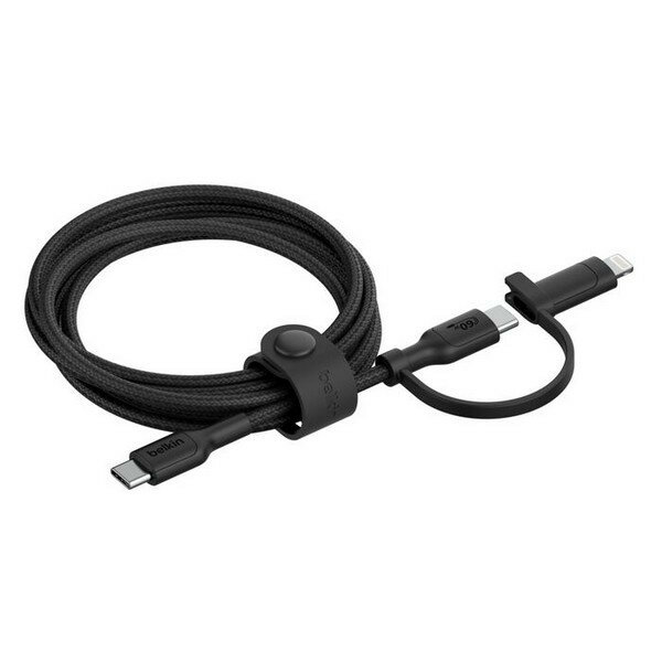 Кабель Belkin BoostCharge Pro USB-C - USB-C/Lightning 1.5м 60W (CAC003hq1.5MBK) Black