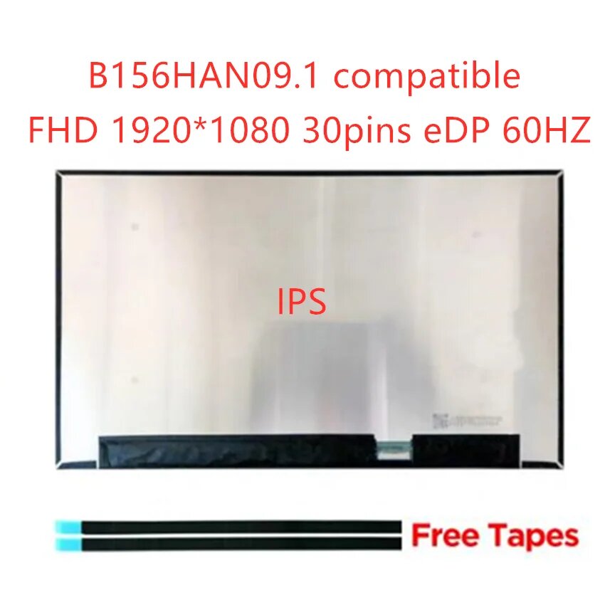 15,6-дюймовый FHD IPS ЖК-экран для ноутбука, фотопанель, NV156FHM-N63 V8.0, B156HAN09.1 FHD 15,6*1920, 30-контактный eDP 60 Гц