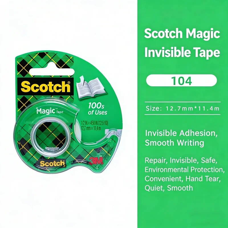 Скотч 3М Magic Invisible Tape 104, 12.7ммx11.4м