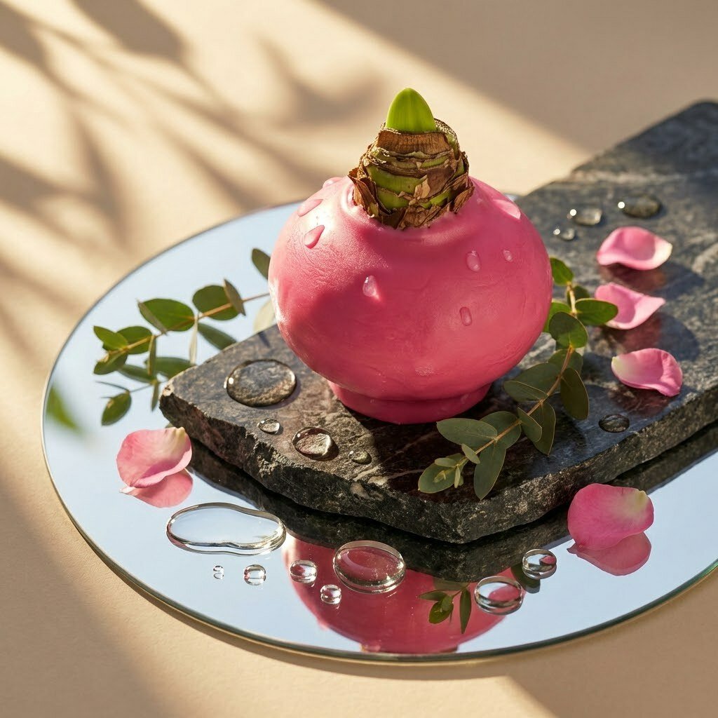 Луковица Амариллиса в розовом воске Premium