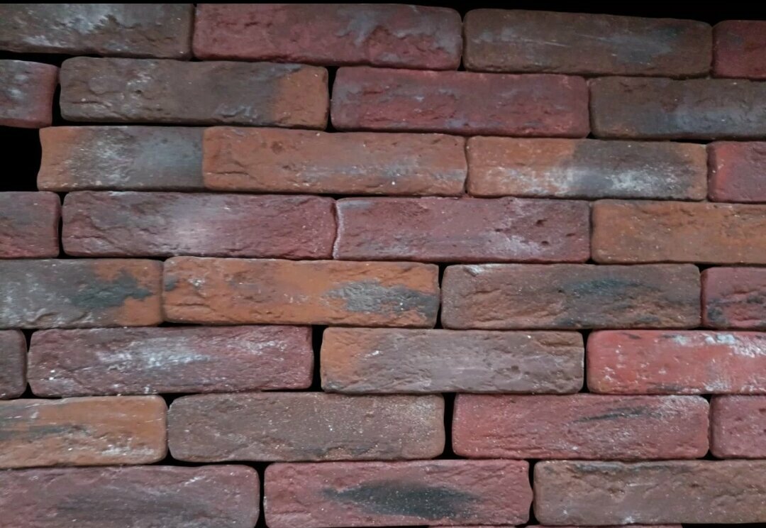 Гипсовый кирпич "Старая Венеция", бесшовная укладка, 18,5х4,5 см, 50 шт, негорючий, желтый, красный