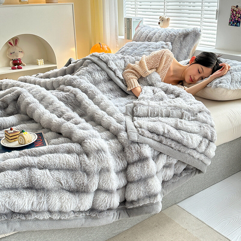 Трансграничные двухсторонняя персидская бархатная римская колонна одеяло многофункциональное утолщенное одеяло для