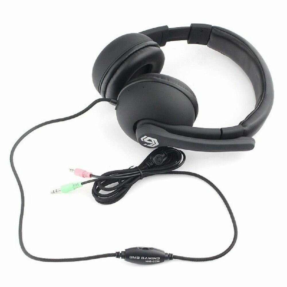 Gembird MHS-G220, код Printbar , черный, soft touch, регулировка громкости, каб 2м