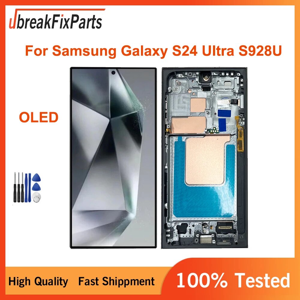 OLED для Samsung S24 Ultra 5G ЖК-дисплей S928 S928B SM-S928U ЖК-дисплей с цифровым преобразователем сенсорного экрана в сборе
