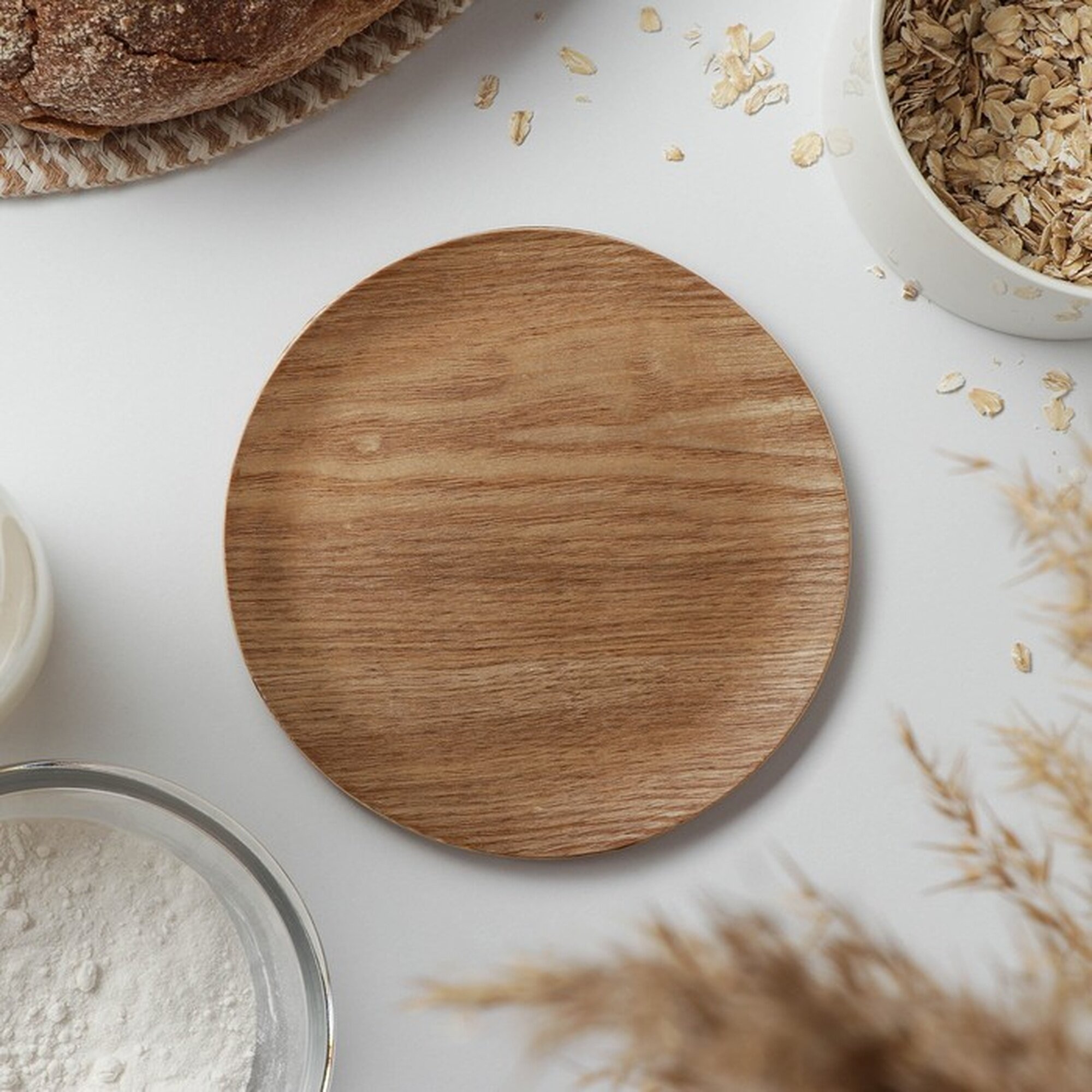 Блюдо "Доляна Заря", для закусок, порционное, бамбуковое, d15см