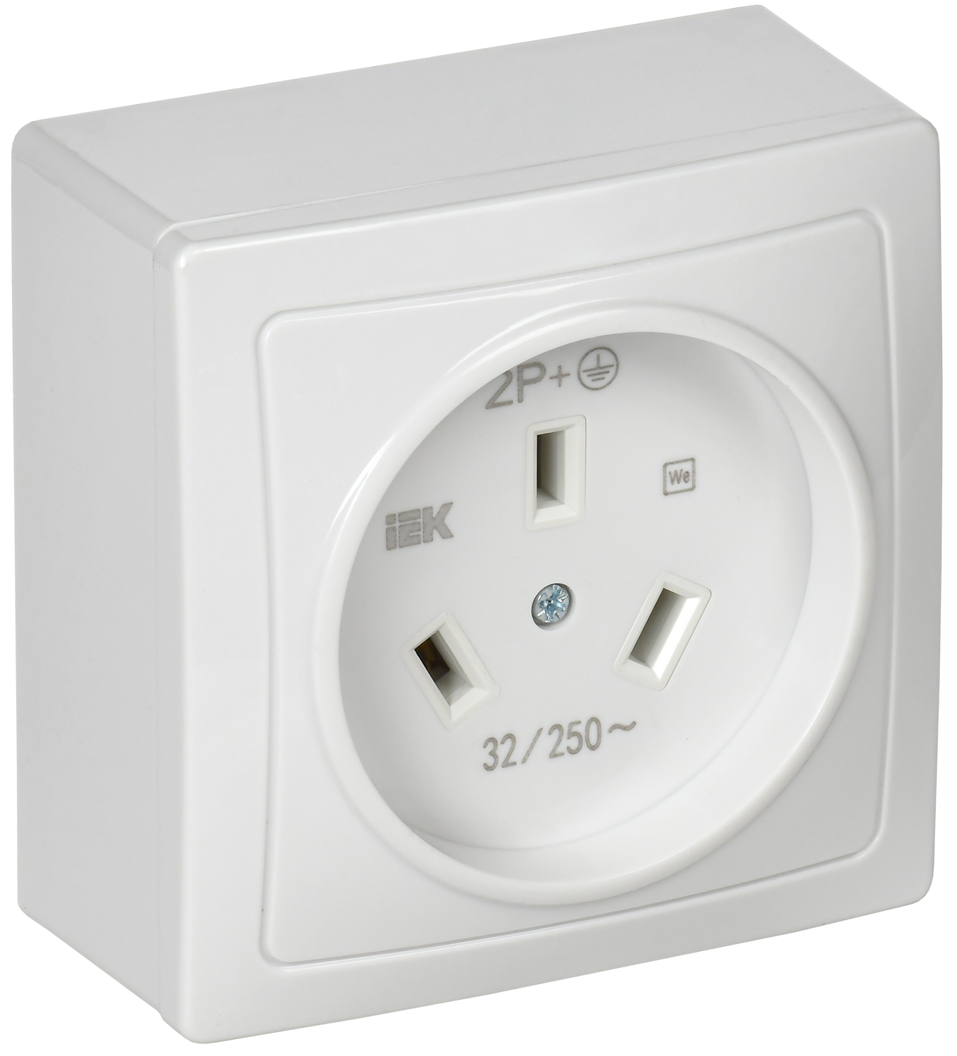 Розетка разборная для плиты с з/к открытой установки белая 32А Рпл10-К IEK IEK ERP10-032-K01