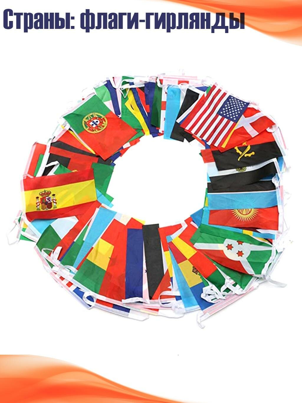 Страны: флаги-гирлянды