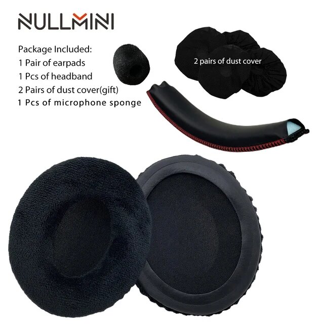 Амбушюры NullMini для наушников HyperX Cloud Alpha C and red headband
