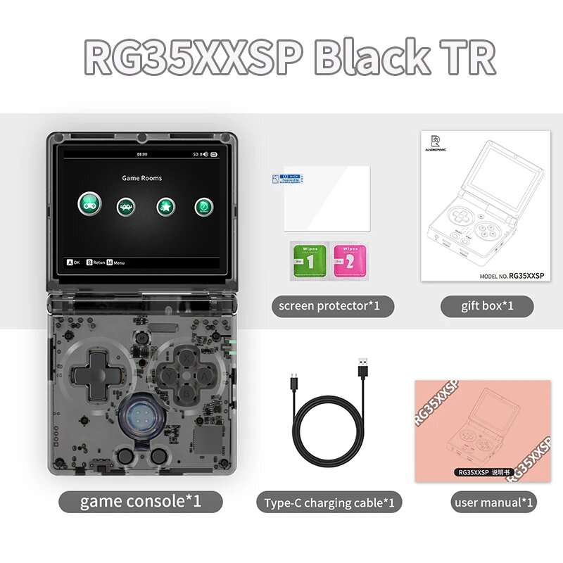 ANBERNIC RG35XXSP Black TR 64GB портативная консоль