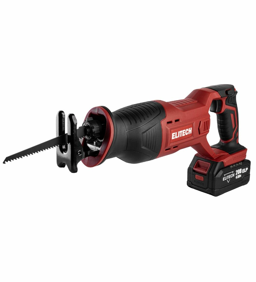 Пила сабельная аккумуляторная ELITECH 2030СЛ (E2206.026.01) 20В, 1х4.0Ач, 0-3000 ход/м