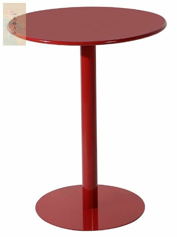 Журнальный столик, круглый металлический стол для переговоров, подходит для кабинета и балкона, 60*60*73 см