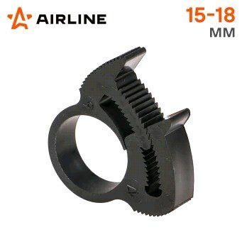 Хомут Airline силовой 15-18/7мм пластик(ПА66) зубчатый замок, че