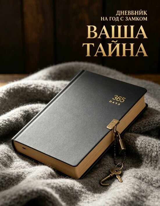 Блокнот 365 дней с замком для письма и ведения личного дневника в разноцветном оформлении