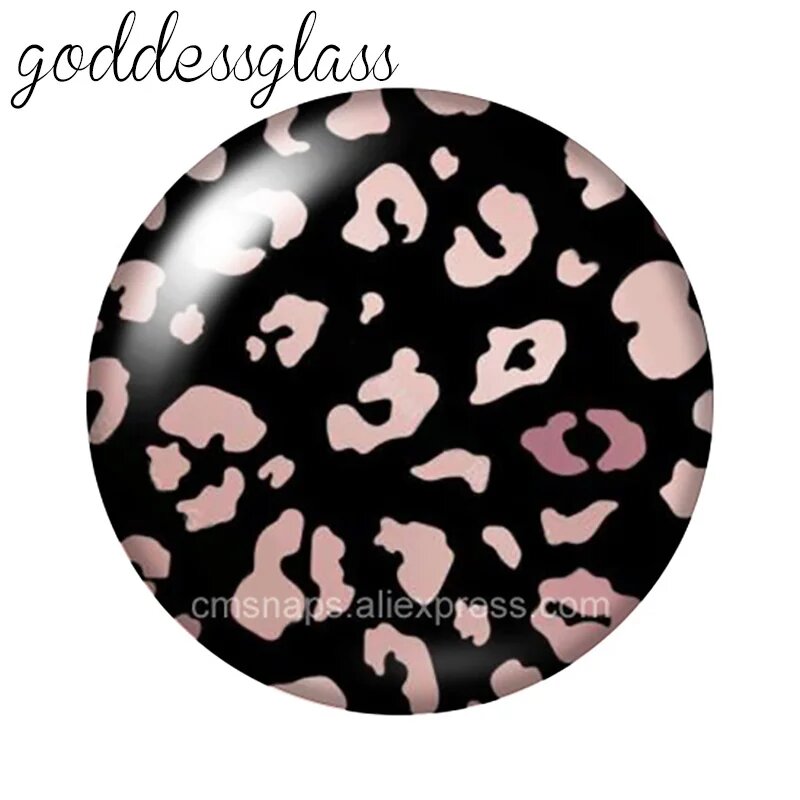 Круглые леопардовые кабошоны Goddessglass 10 шт. 18mm, ZB1608-03