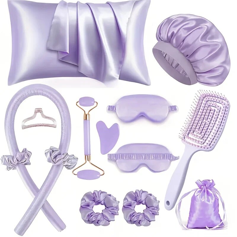 Набор для укладки волос из 13 предметов светло-кофейного цвета Purple
