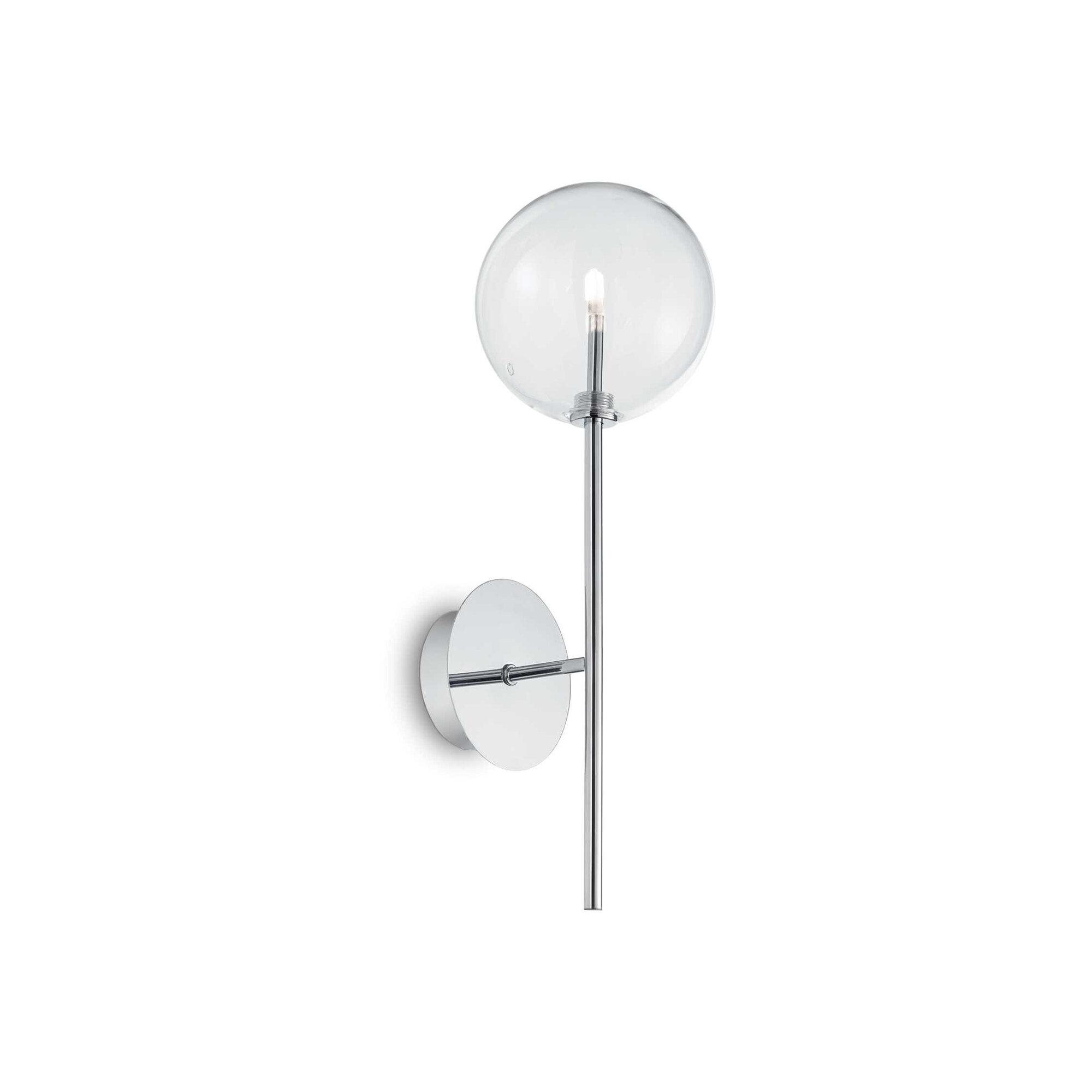 Светильник настенный ideal lux Equinoxe AP1 макс.1x2Вт IP20 G4 230В Хром/Прозрачный Металл/Стекло 200132.