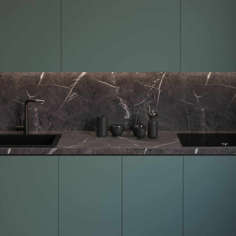 Столешница для кухни Ankara Marble 1200х600х40 мм с постформингом, Slotex