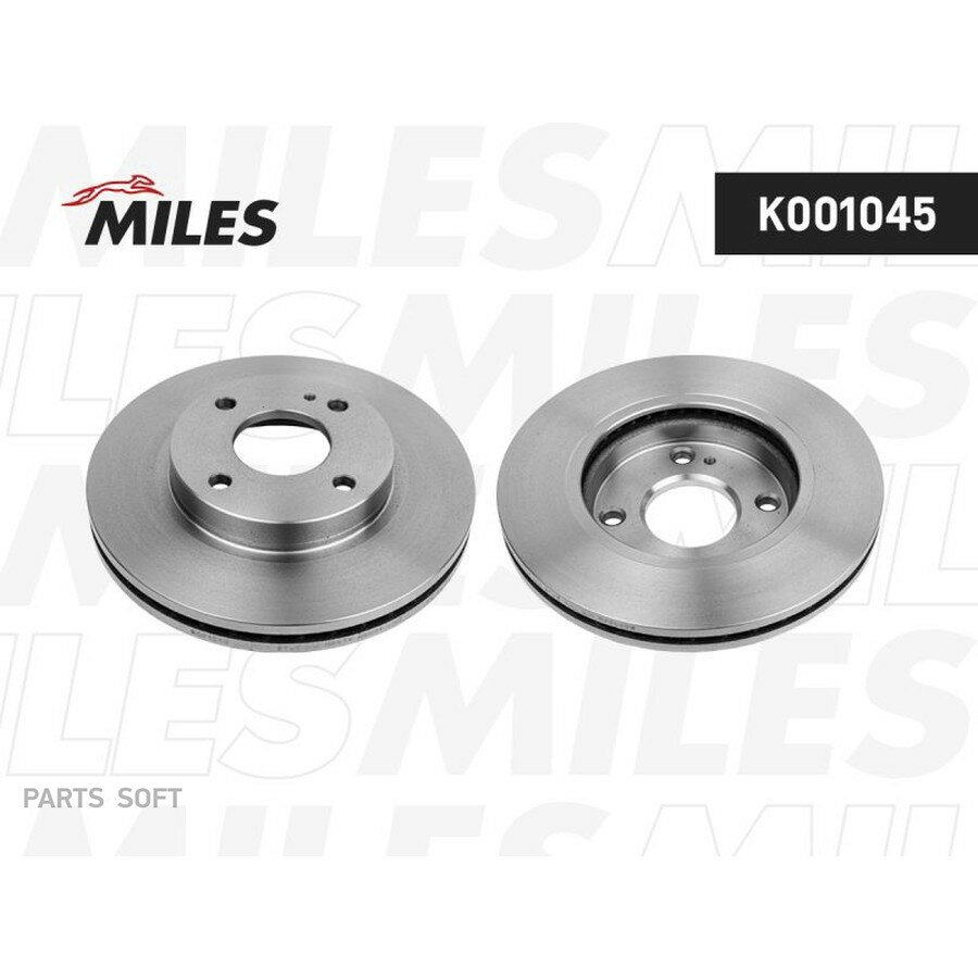 K001045 MILES Диск тормозной передний вент. MILES K001045 | цена за 1 шт