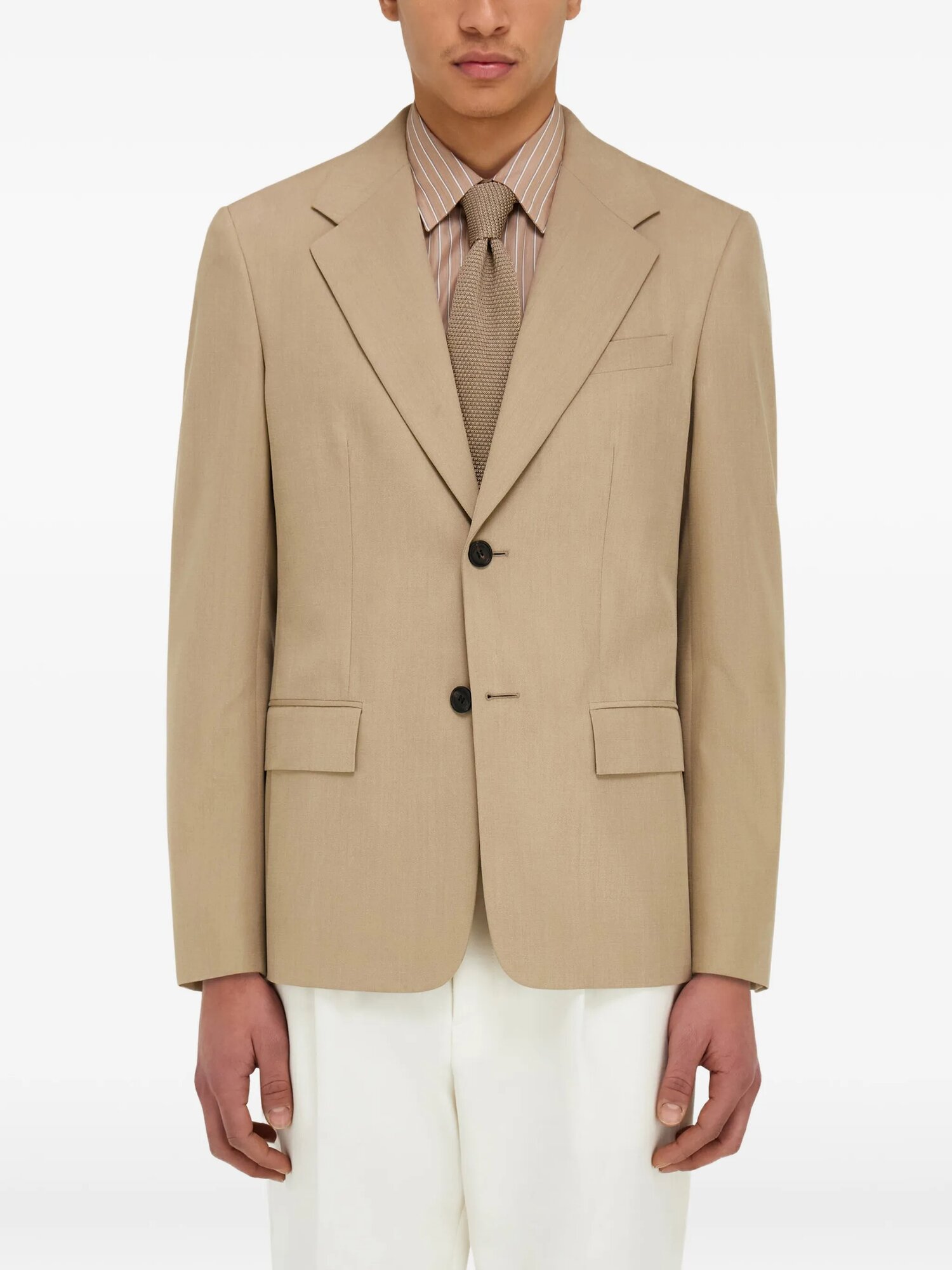 Пиджак Salvatore Ferragamo Single-breasted flannel blazer, размер 50, разноцветный — фото 1