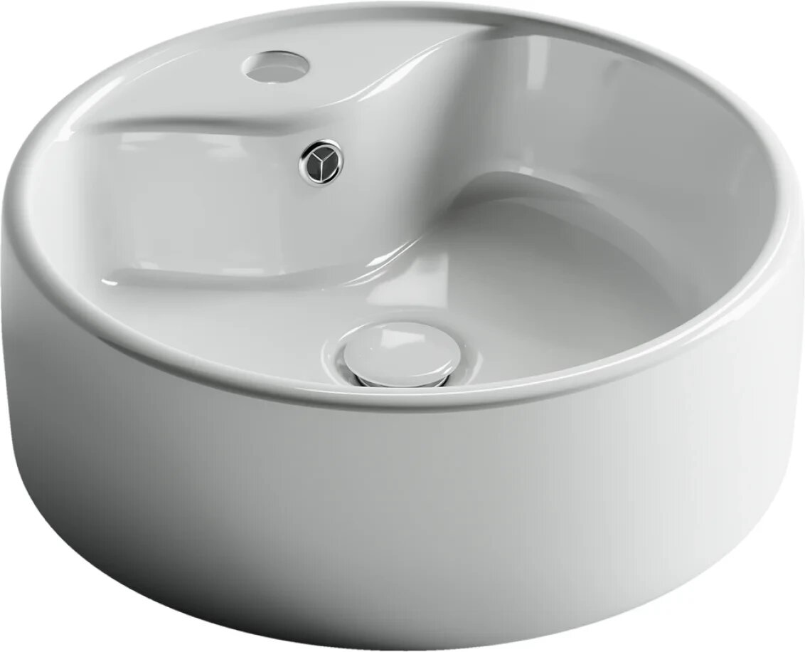 Накладная раковина Ceramicanova Element CN5027, фарфор, белый, 40×40×15 см