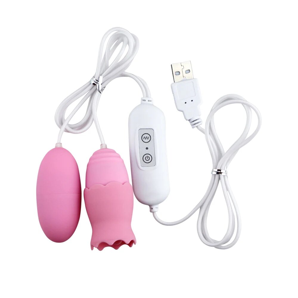 Вибраторы для языка 11 режимов USB Мощность вибрационное яйцо G-Spot (точка G массаж оральный Pink