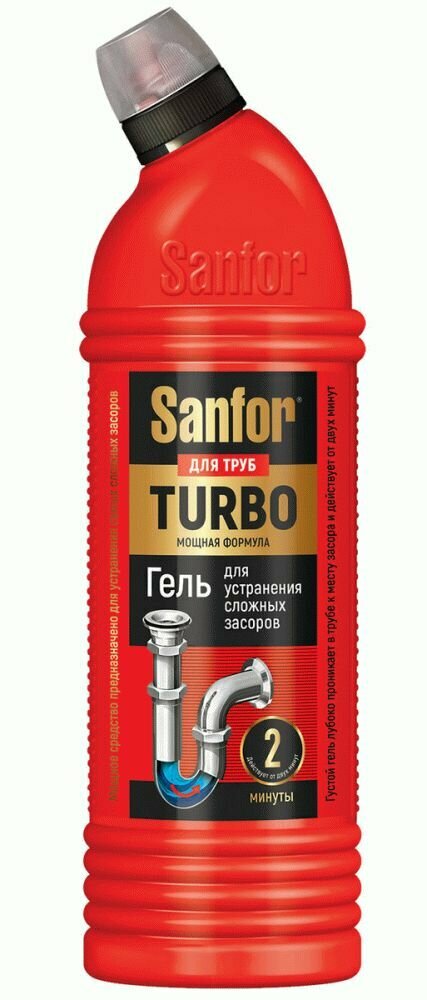 Sanfor Гель для труб Turbo 750 мл, 1 шт