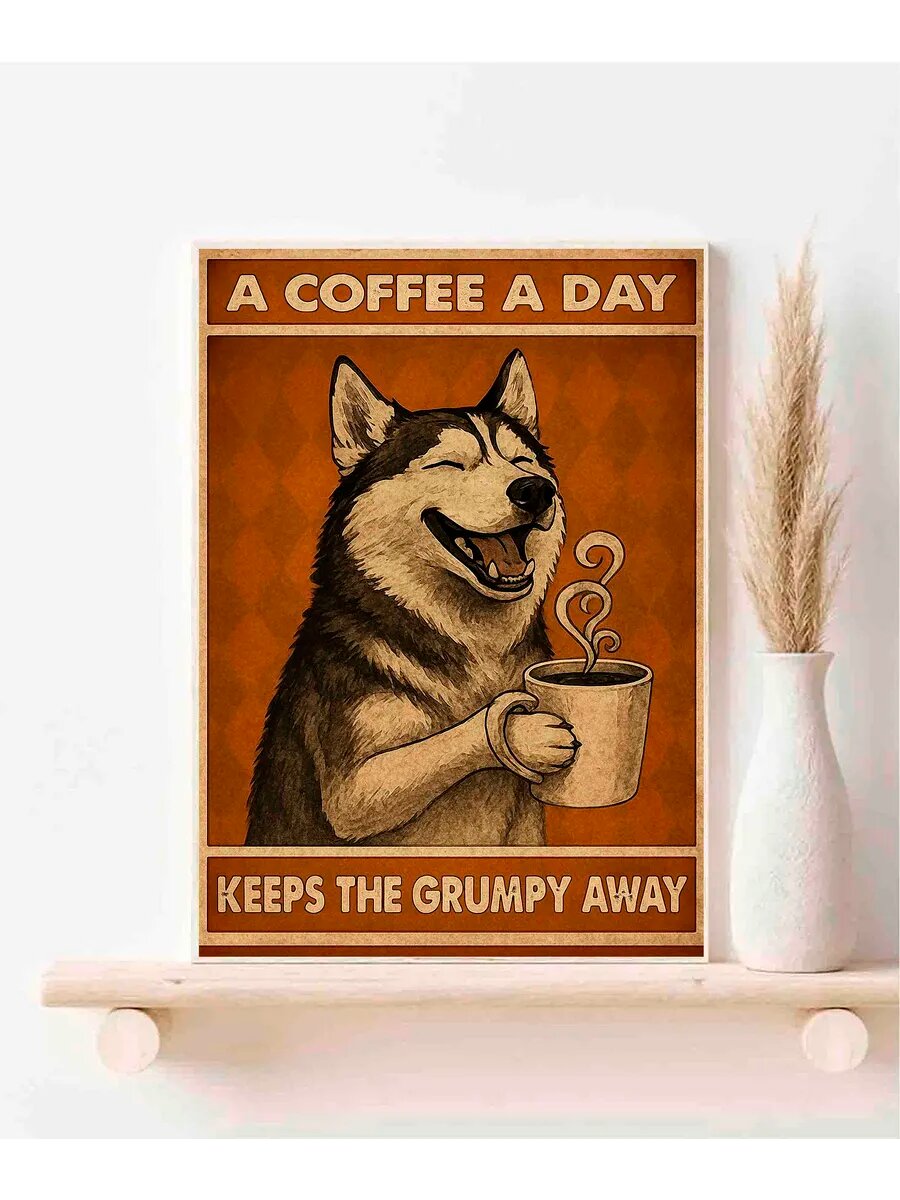 Сибирский хаски, A Coffee A Day, Keeps The Grumpy Away, Плак