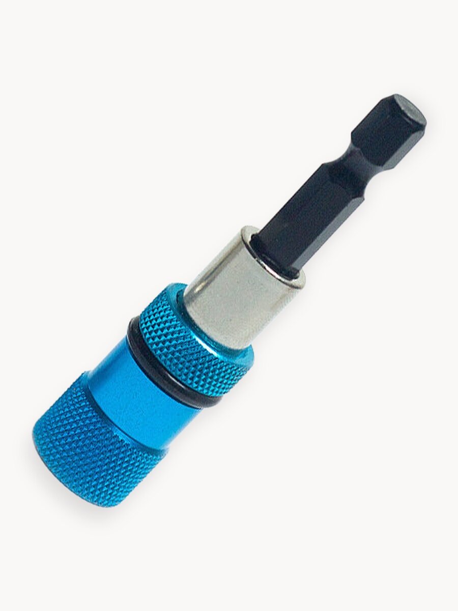 Универсальный магнитный держатель с насадкой на биту, цвет синий