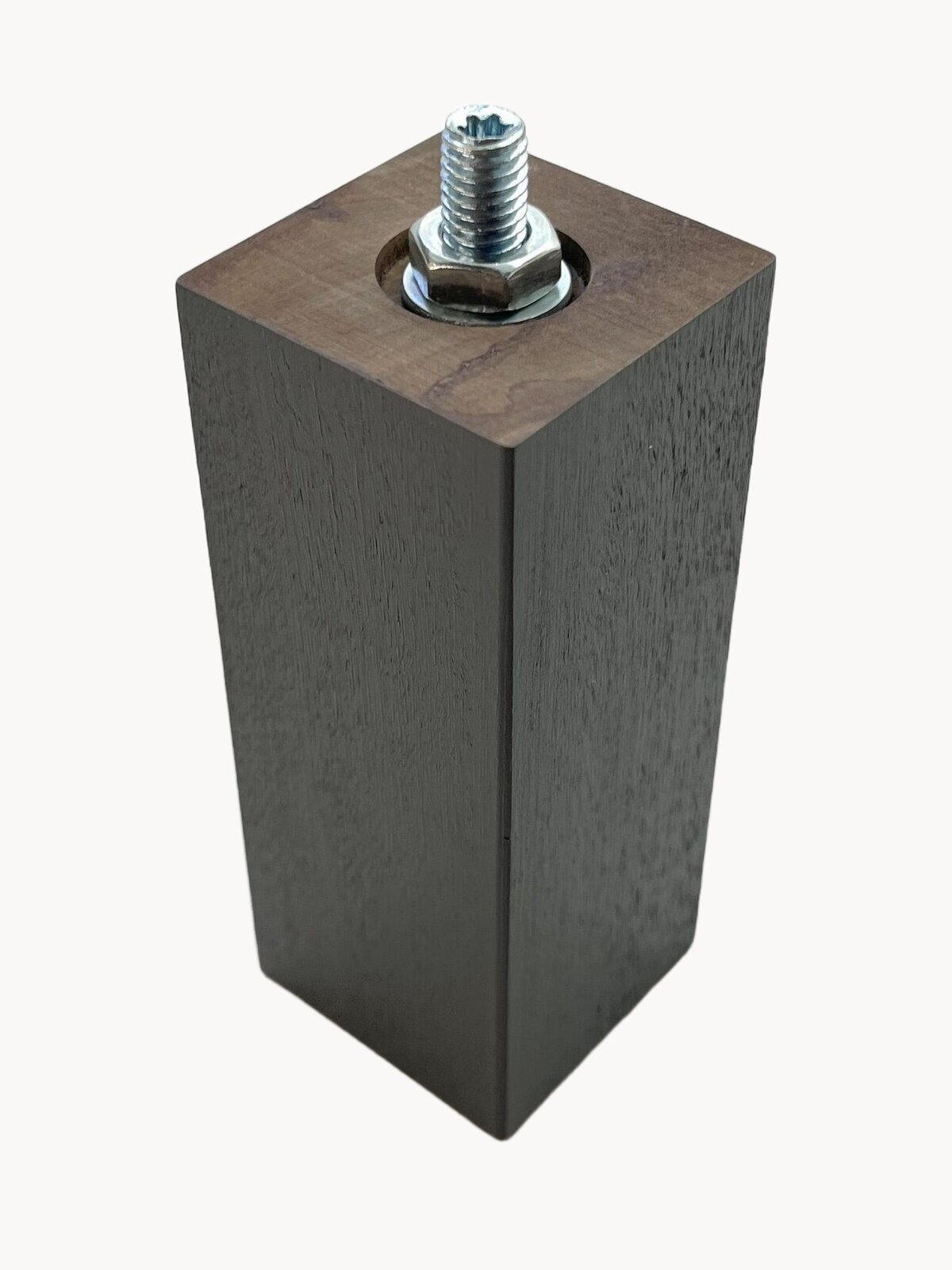 Ножка мебельная деревянная - массив, 100 мм 1шт, серый Диамант